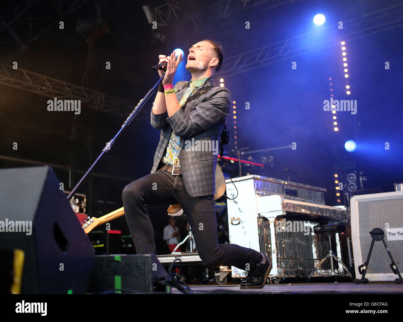 Dan Gillespie Sells of The Feeling performs at the Big Feastival which ...