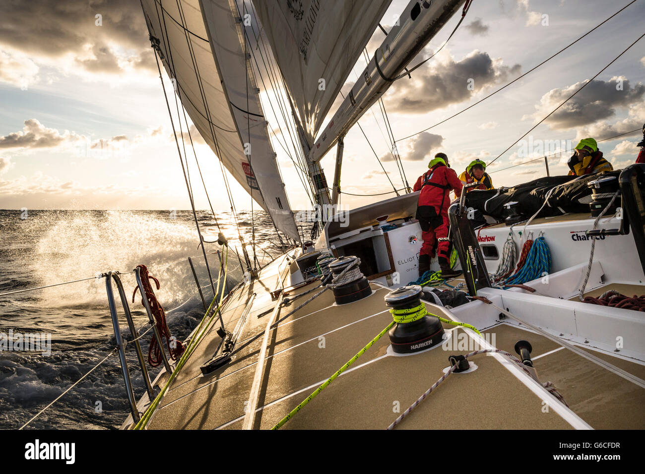 Clipper Round the World Yacht Race, Team Garmin racing in Rolex Sydney ...
