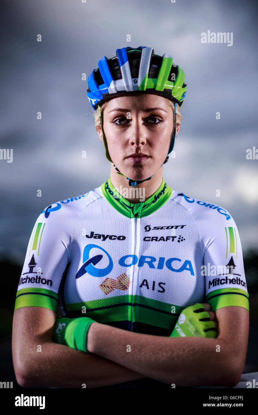 Tasmanian champion cyclist Macey Stewart out on a training ride on the ...