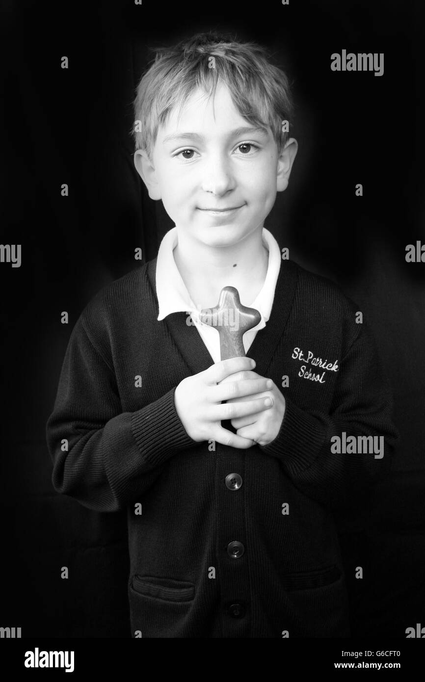 Portrait of catholic school boy Stock Photo - Alamy