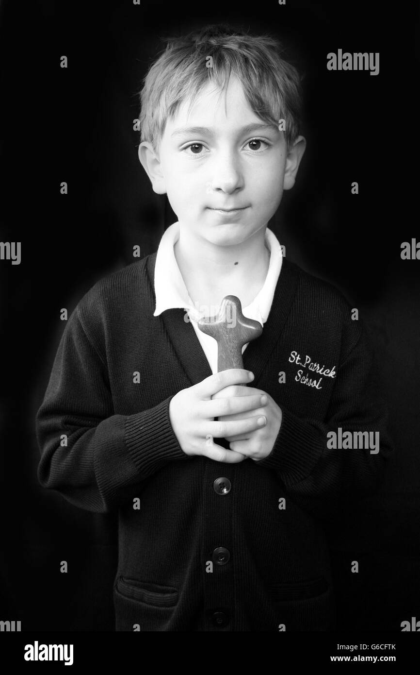 Portrait of catholic school boy Stock Photo - Alamy