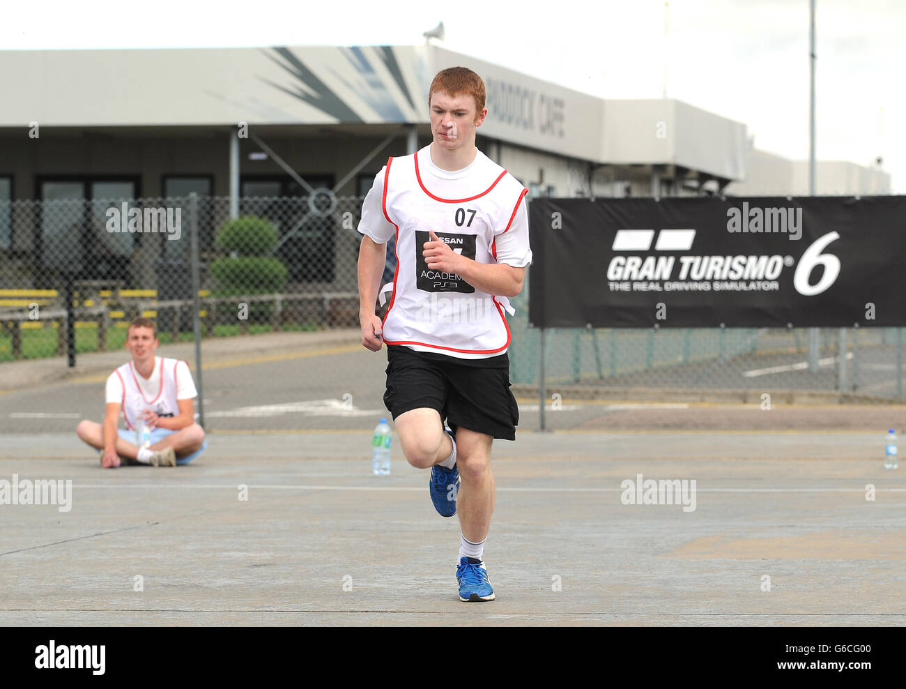 Finalist John Foster competes in the bleep test as part of the fitness ...
