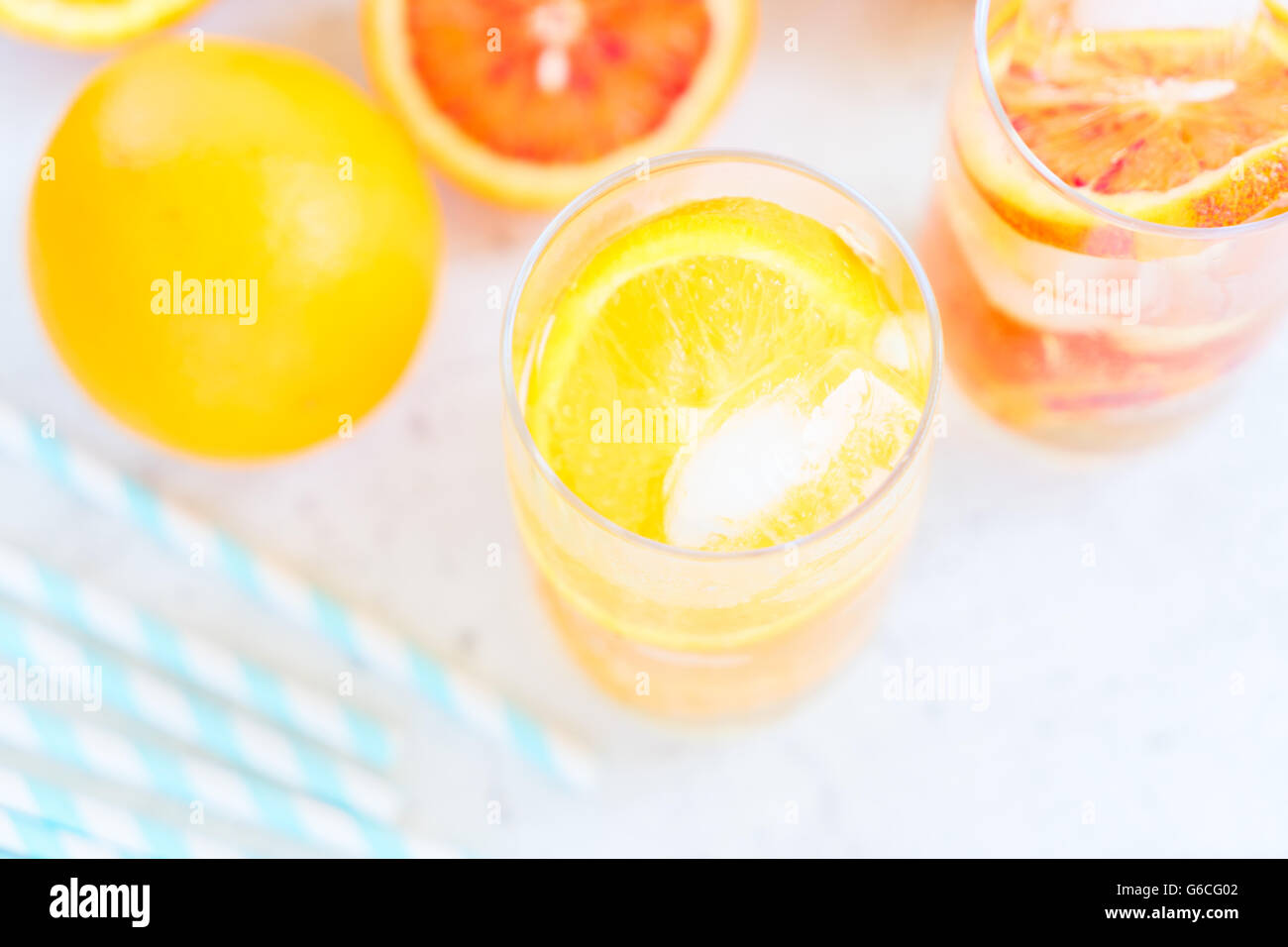Summer citrus drinks Stock Photo - Alamy