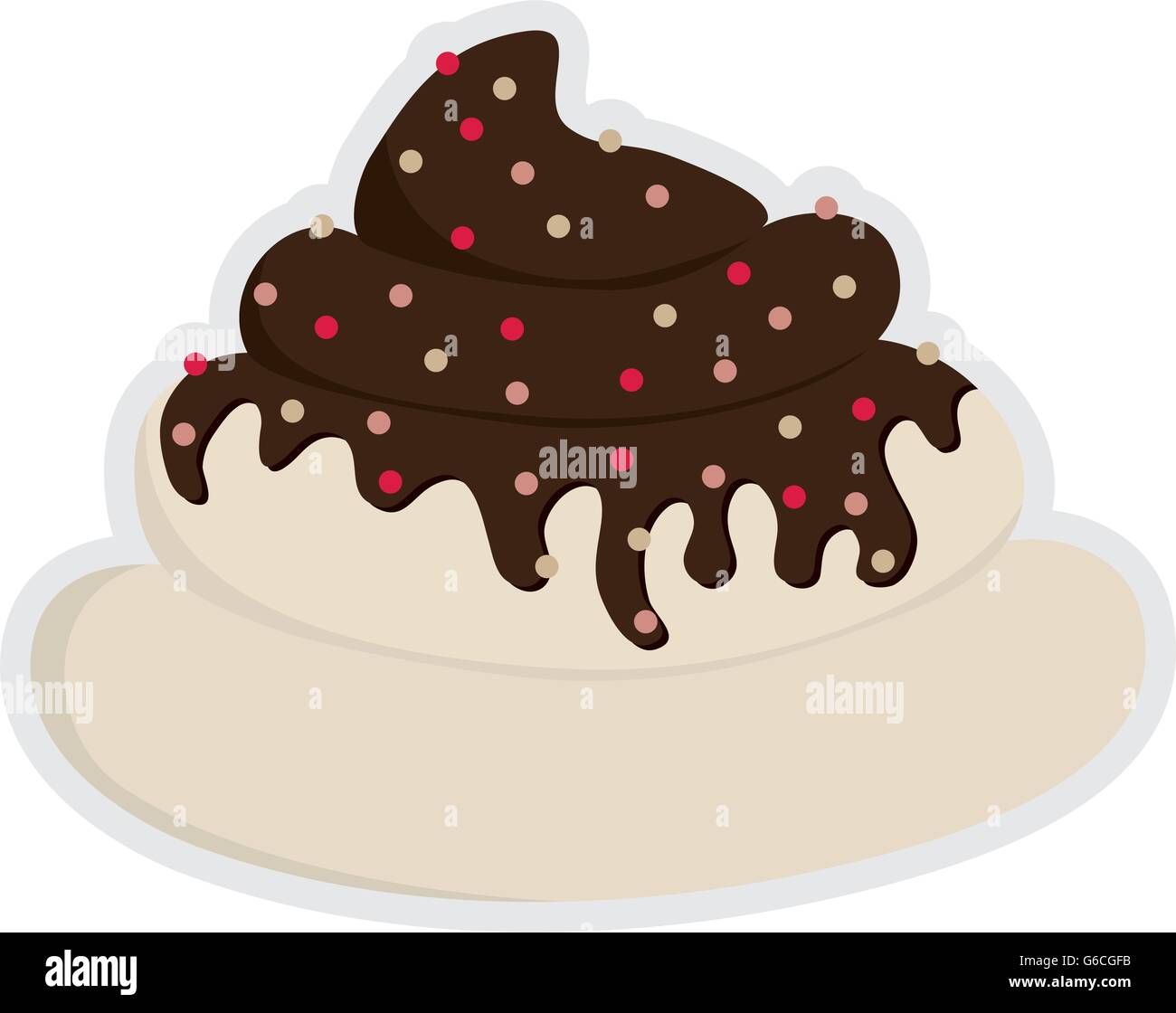 Flavour cream icon. Bakery design. Vector graphic Stock Vector Image ...