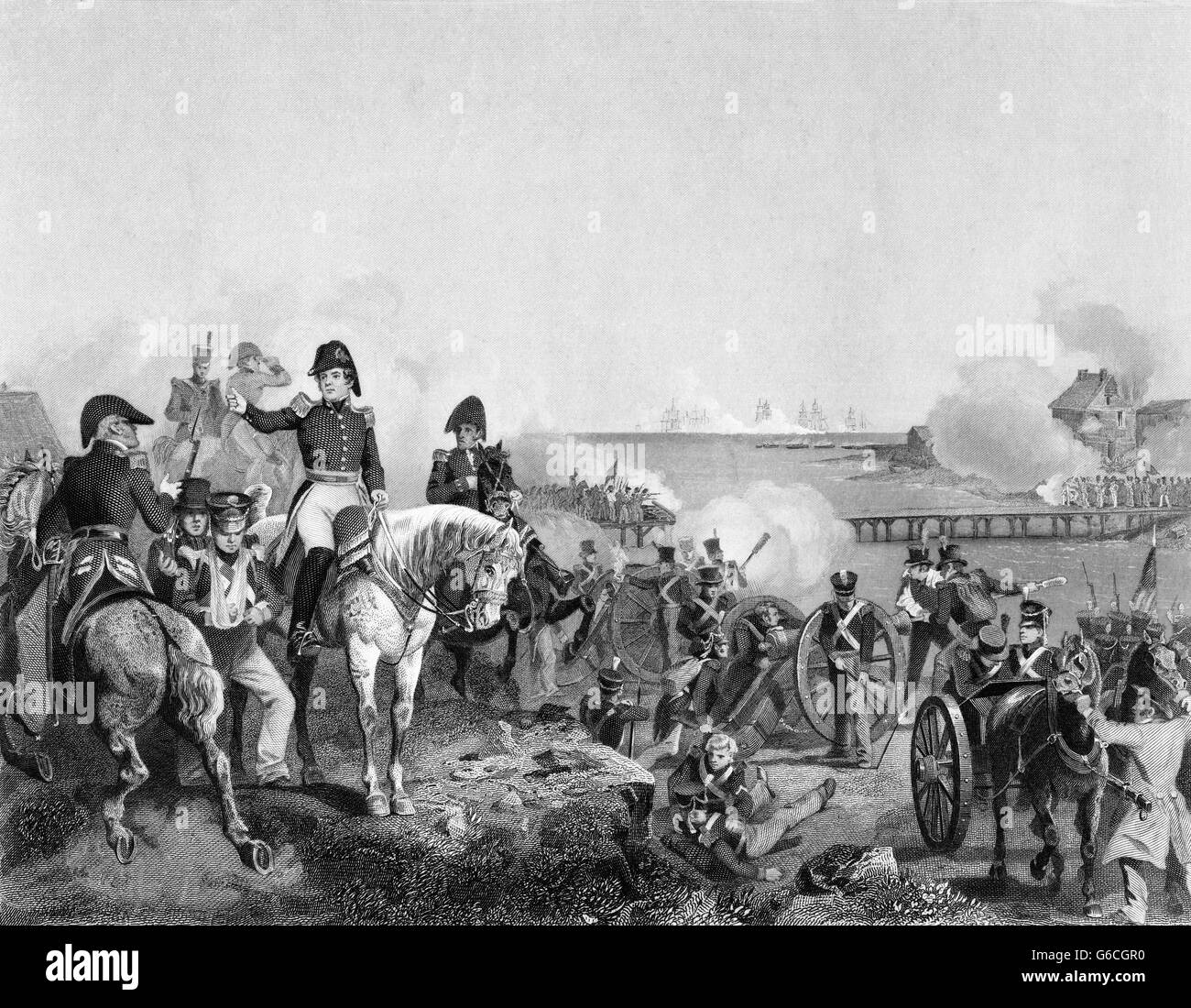 SEPTEMBER 1814 BRIGADIER GENERAL ALEX MACOMB WITH HIS AMERICAN TROOP ...