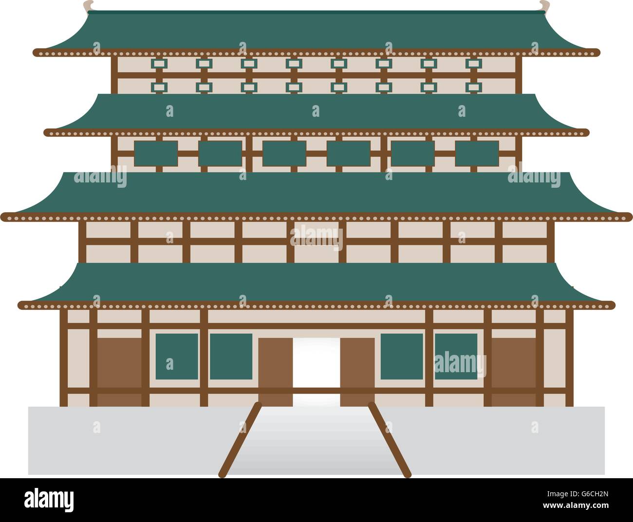 traditional architecture icon. Japan culture. Vector graphic Stock ...