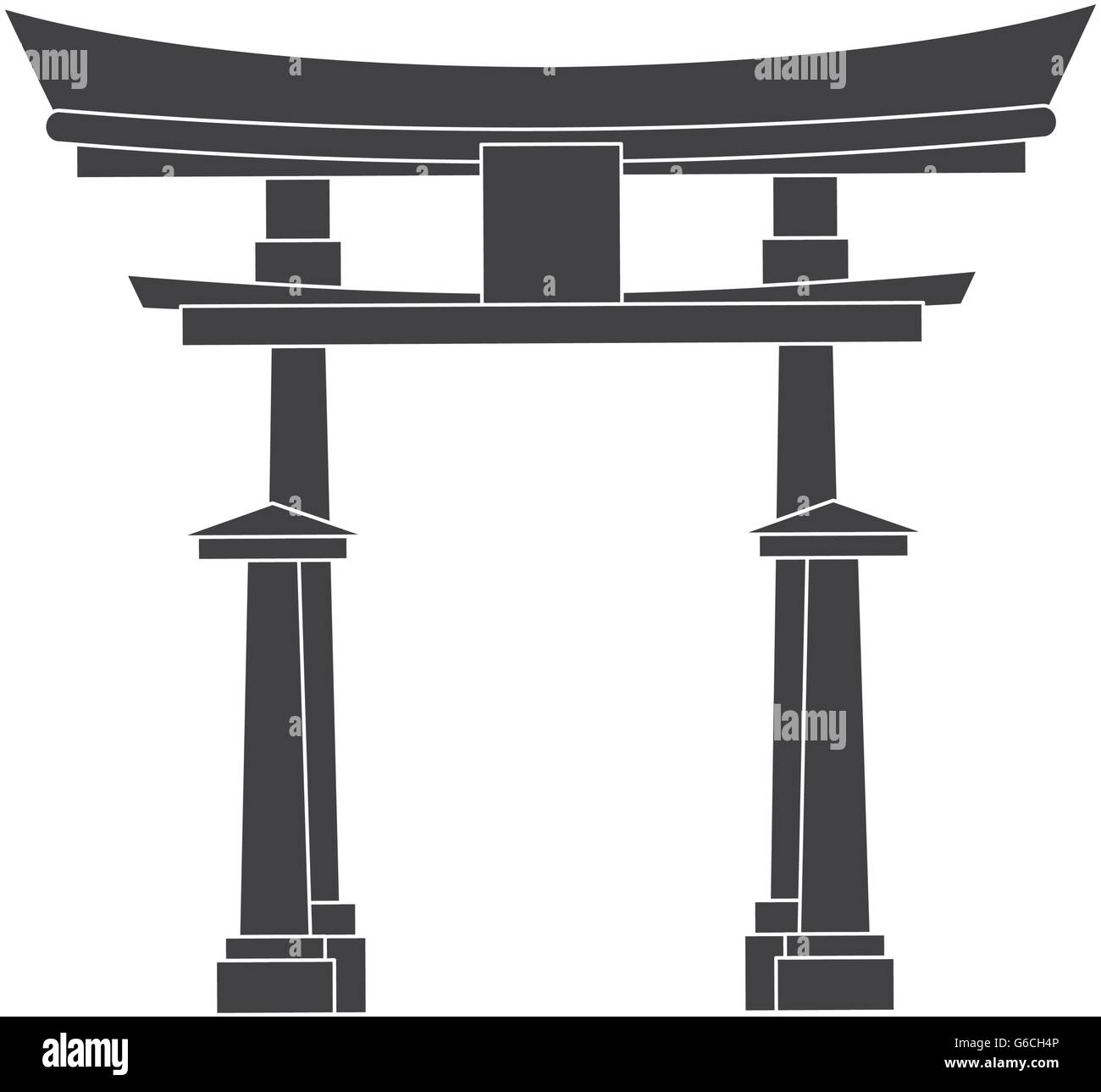 traditional architecture icon. Japan culture. Vector graphic Stock ...