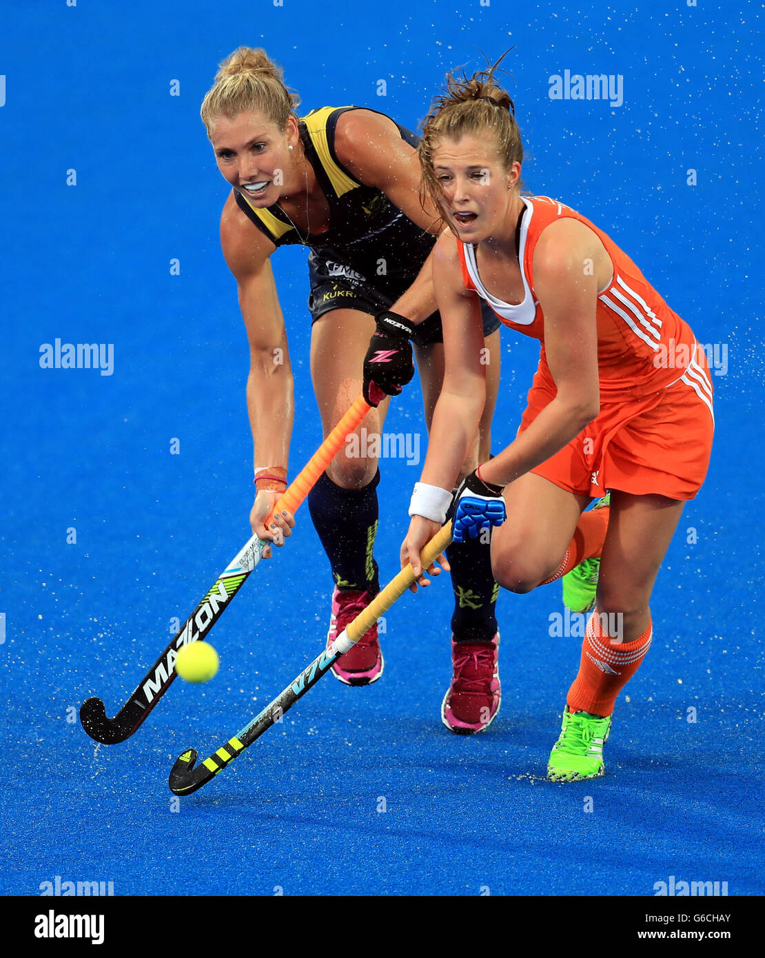 Australia's Casey Sablowski and Netherland's Margot van Geffen during ...