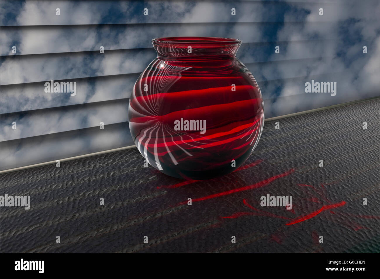 Red glass jar hi-res stock photography and images - Alamy