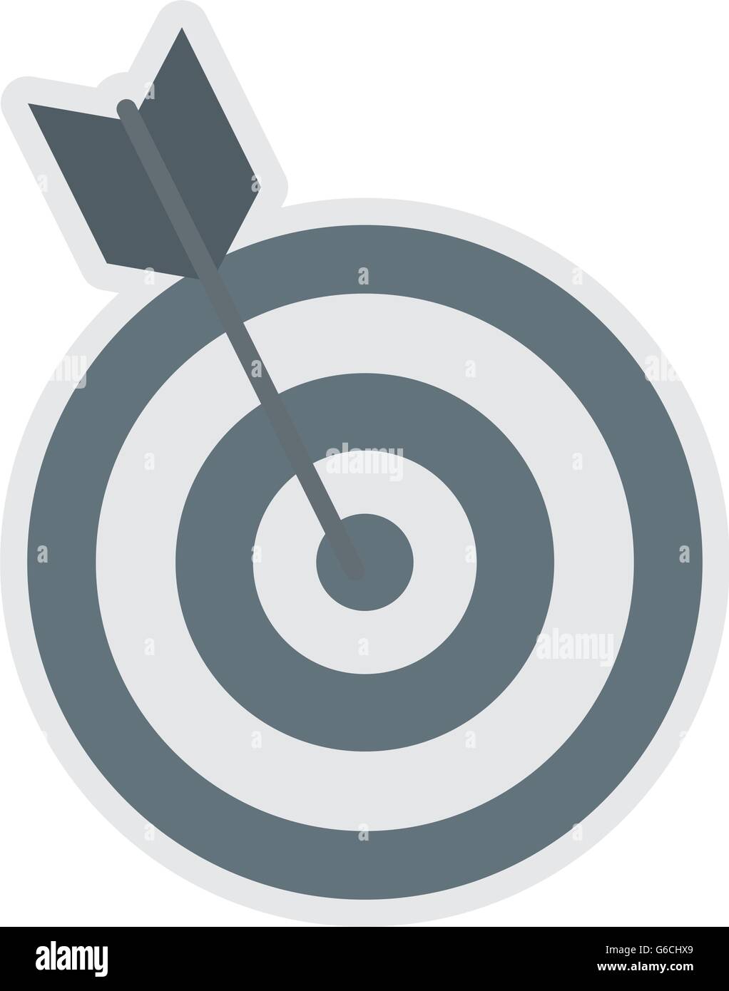 Target and arrow icon. Game design. Vector graphic Stock Vector Image ...