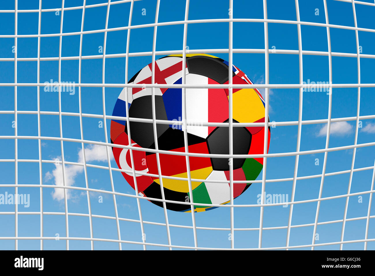 a view of a football ball in european football championship Stock Photo ...