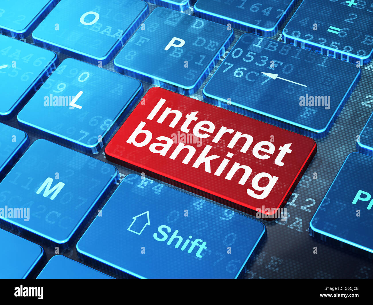 Banking concept: Internet Banking on computer keyboard background Stock ...