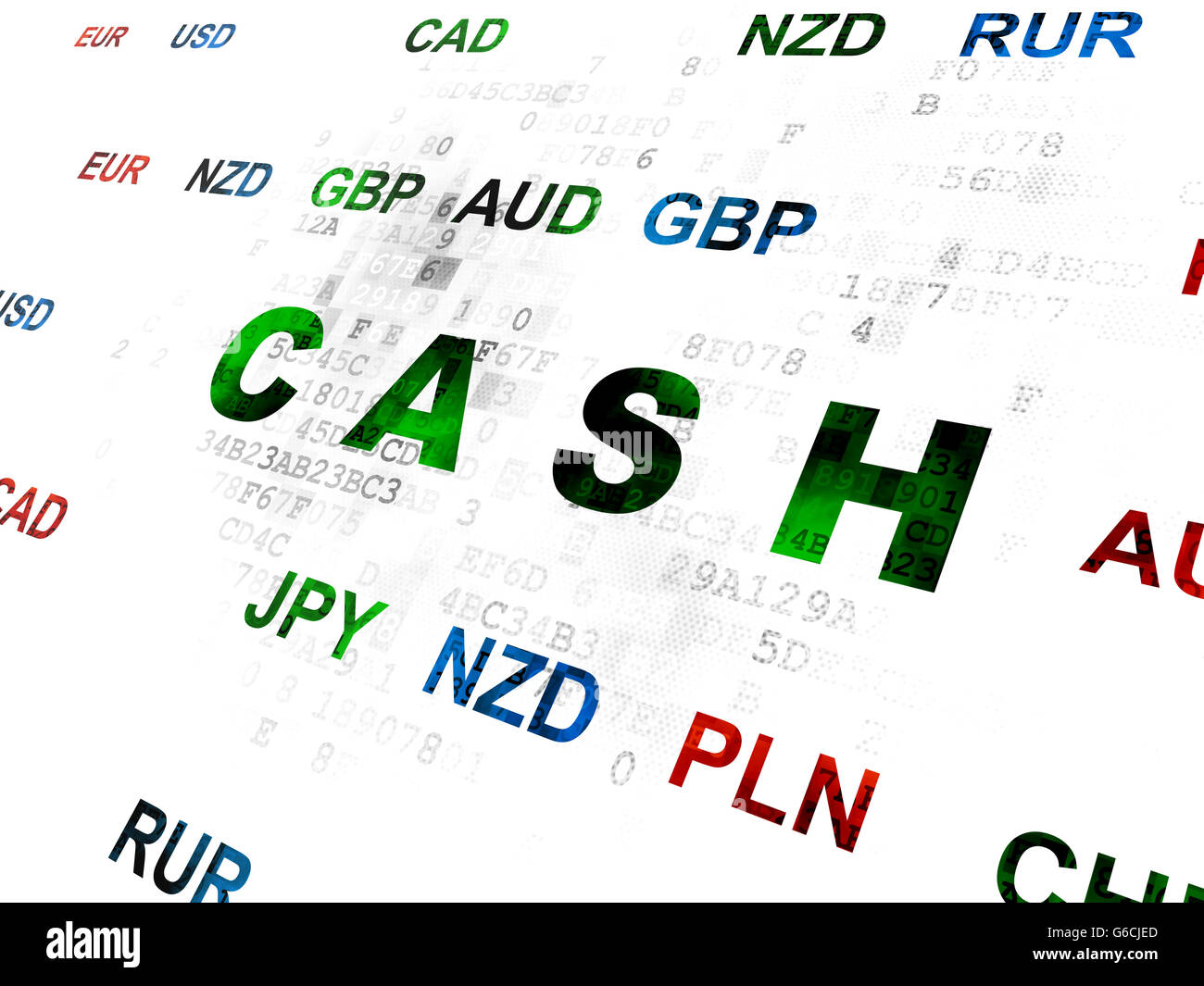 Money concept: Cash on Digital background Stock Photo - Alamy