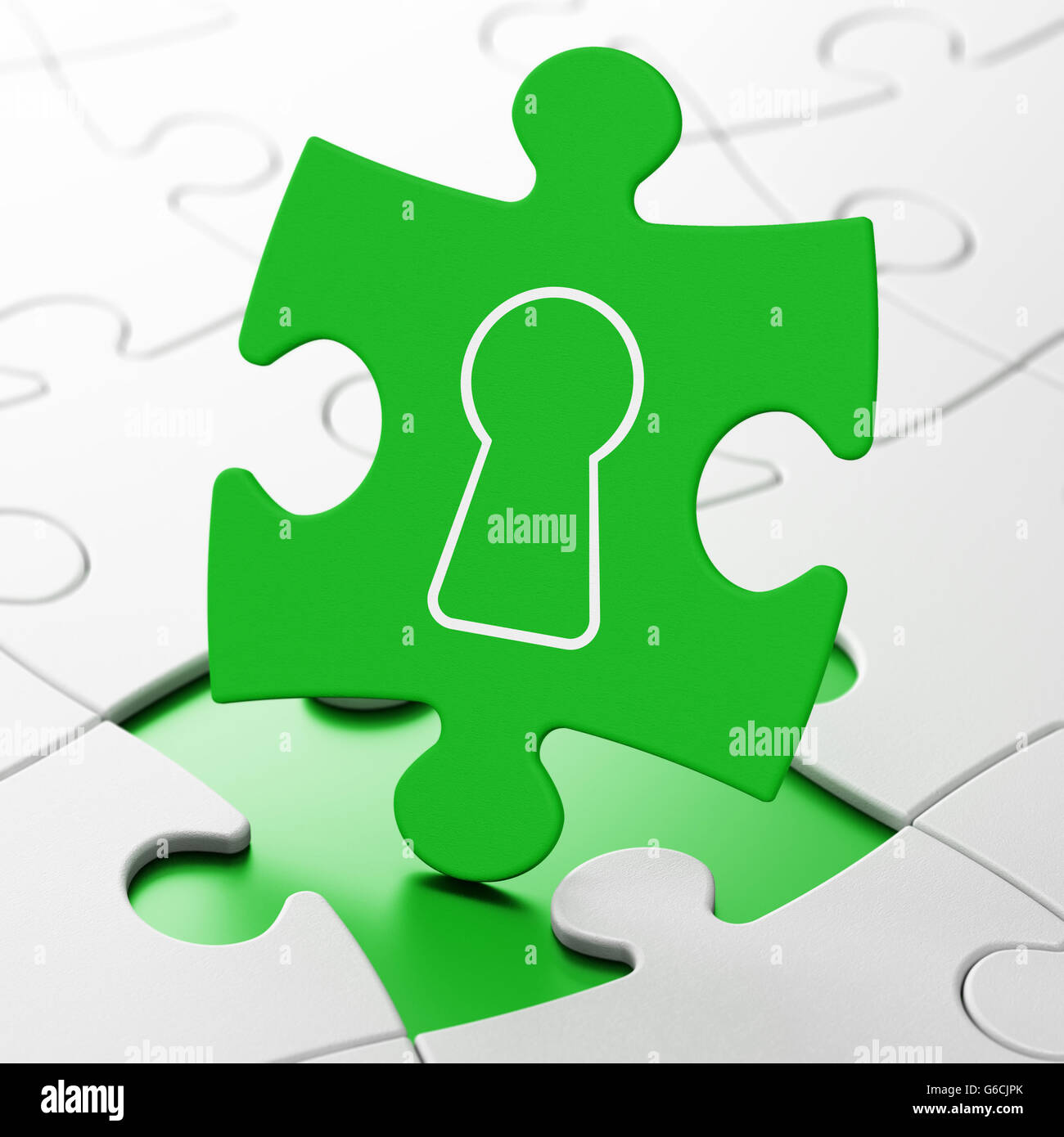 Information concept: Keyhole on puzzle background Stock Photo - Alamy