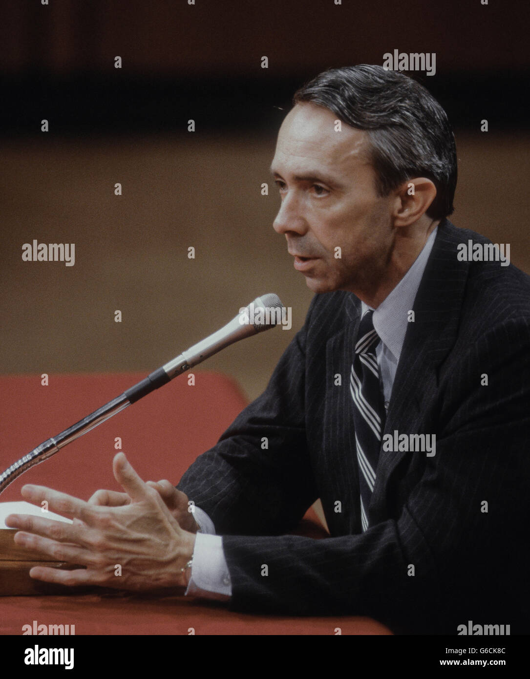Judge David Souter testifies at his confirmation hearings before the ...