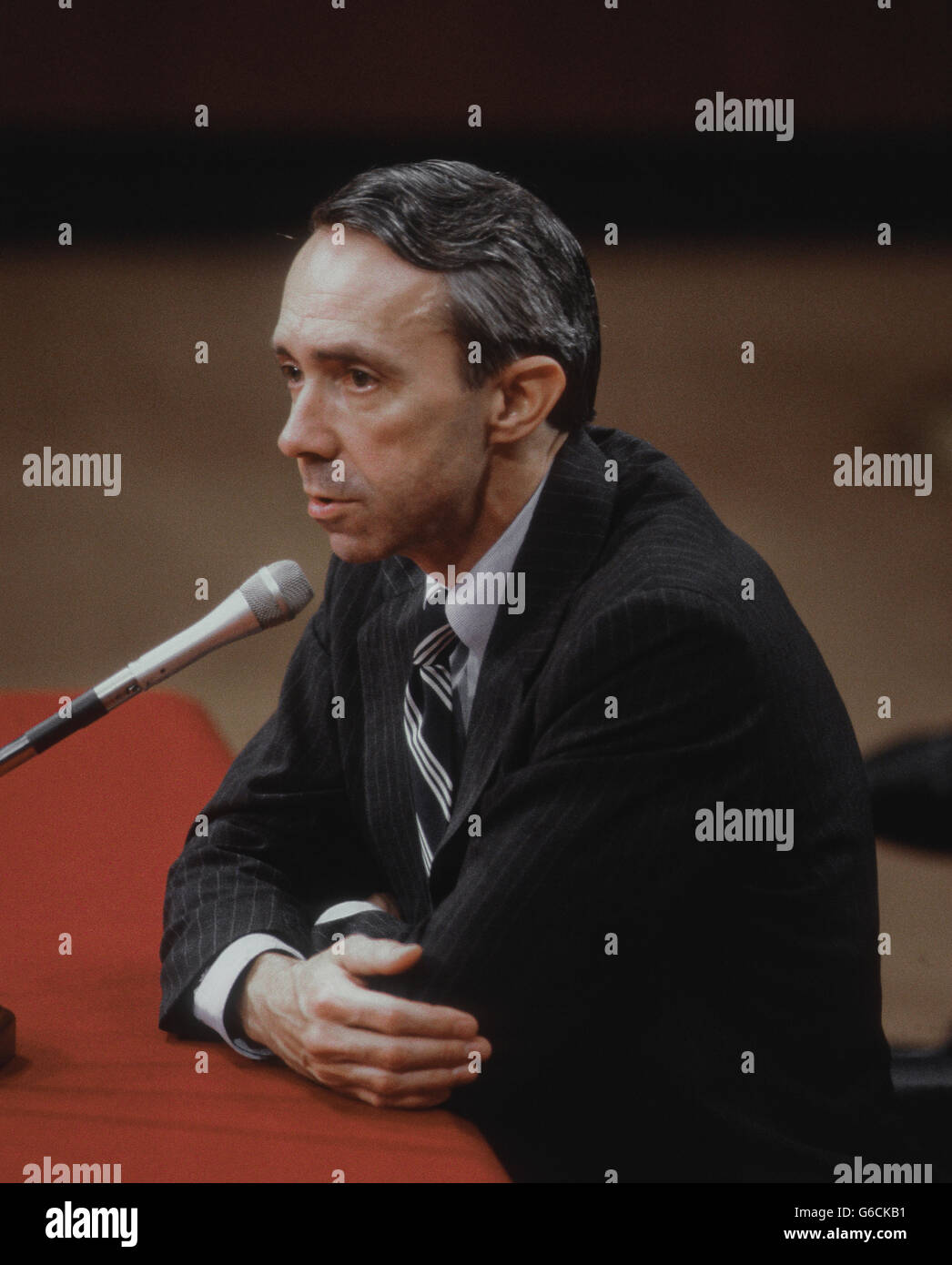 Judge David Souter testifies at his confirmation hearings before the ...