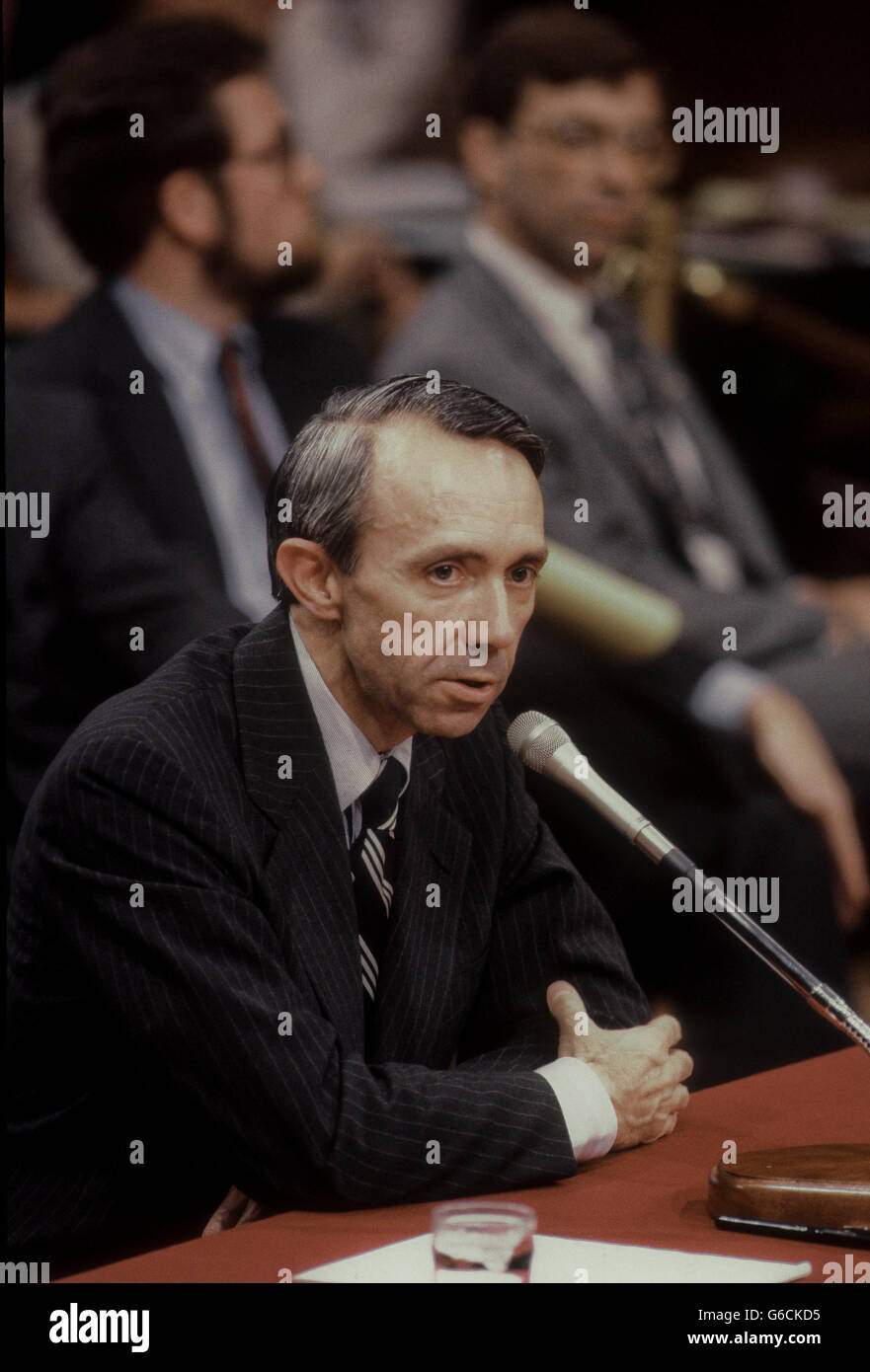 Judge David Souter testifies at his confirmation hearings before the ...