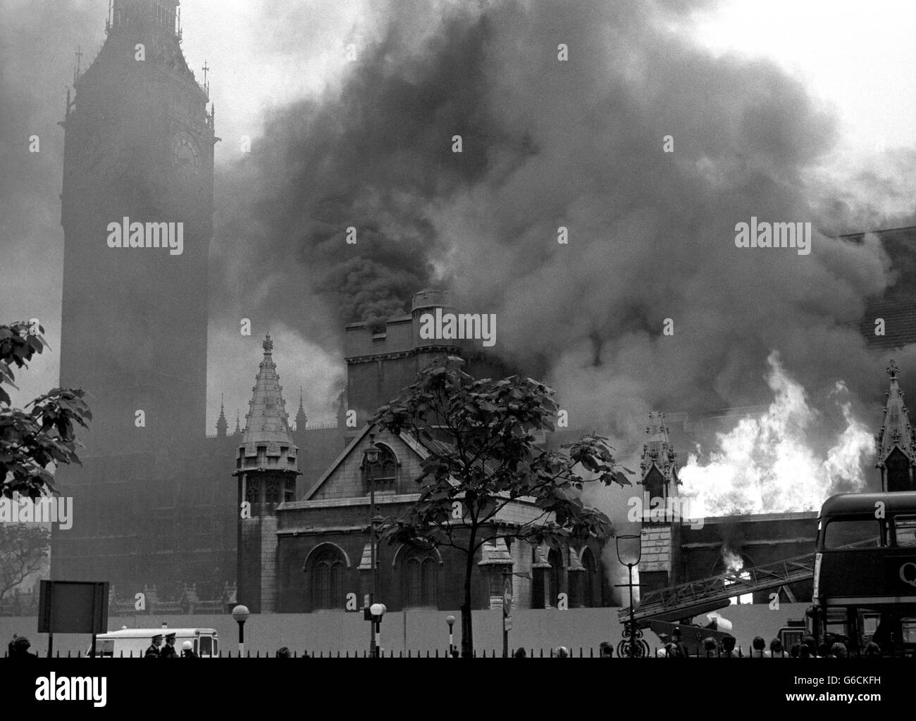 After bomb explosion fire Black and White Stock Photos & Images - Alamy
