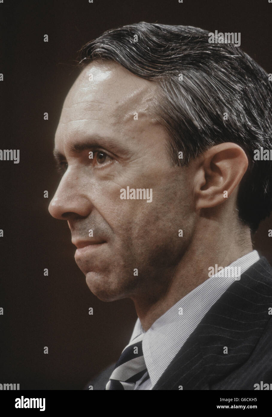 Judge David Souter testifies at his confirmation hearings before the ...