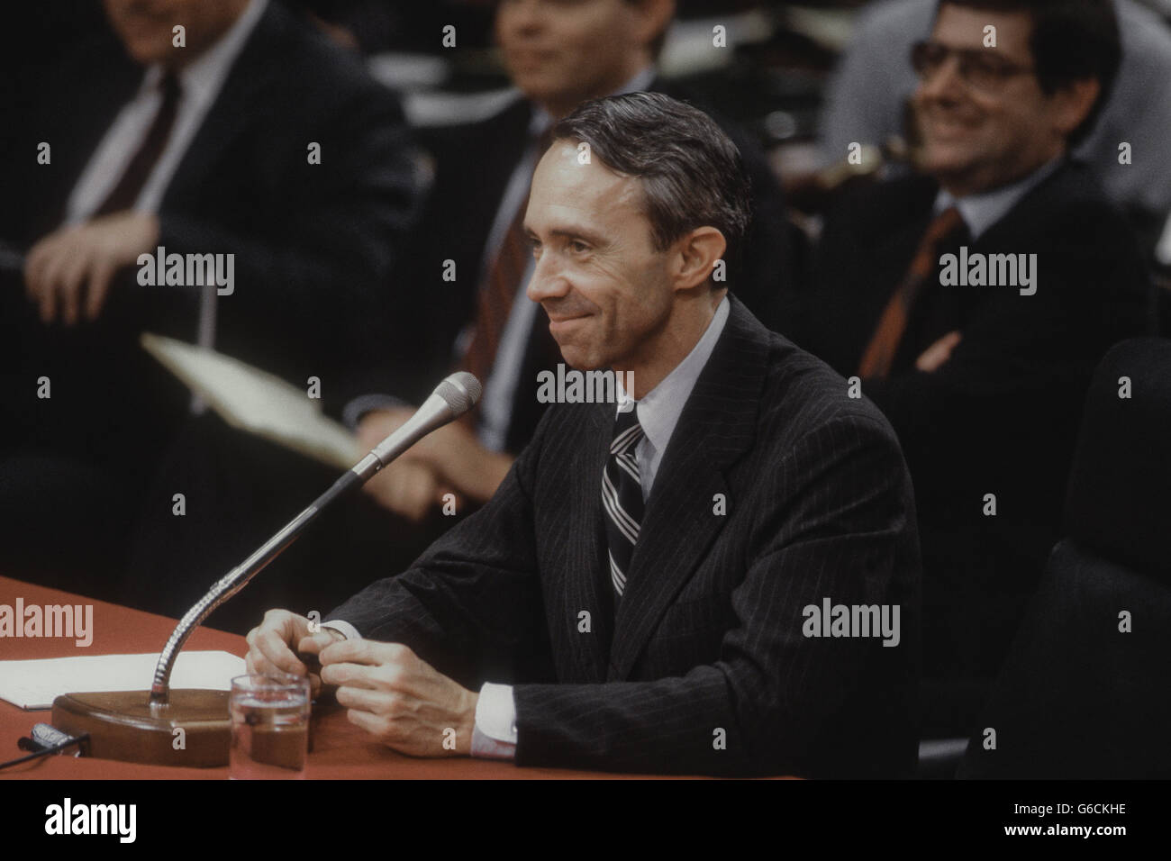 Judge David Souter testifies at his confirmation hearings before the ...