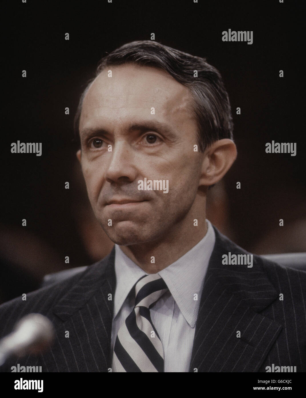 Judge David Souter testifies at his confirmation hearings before the ...