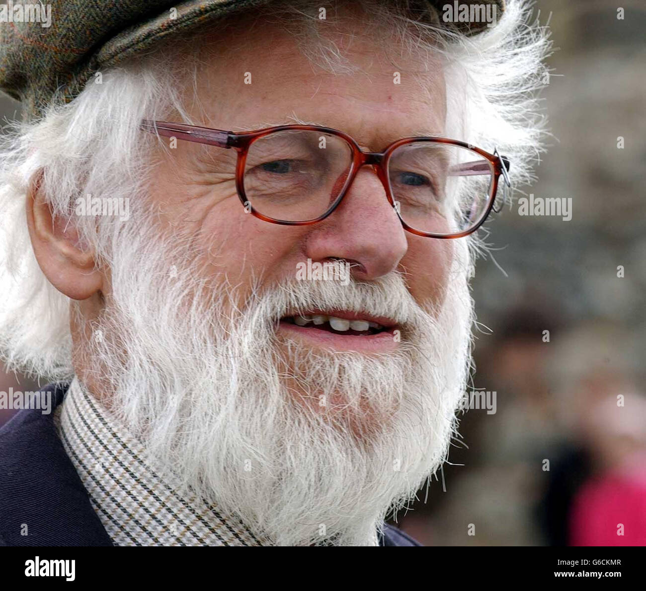 Christopher Wallis, son of Barnes Wallis, waits for a Lancaster bomber ...
