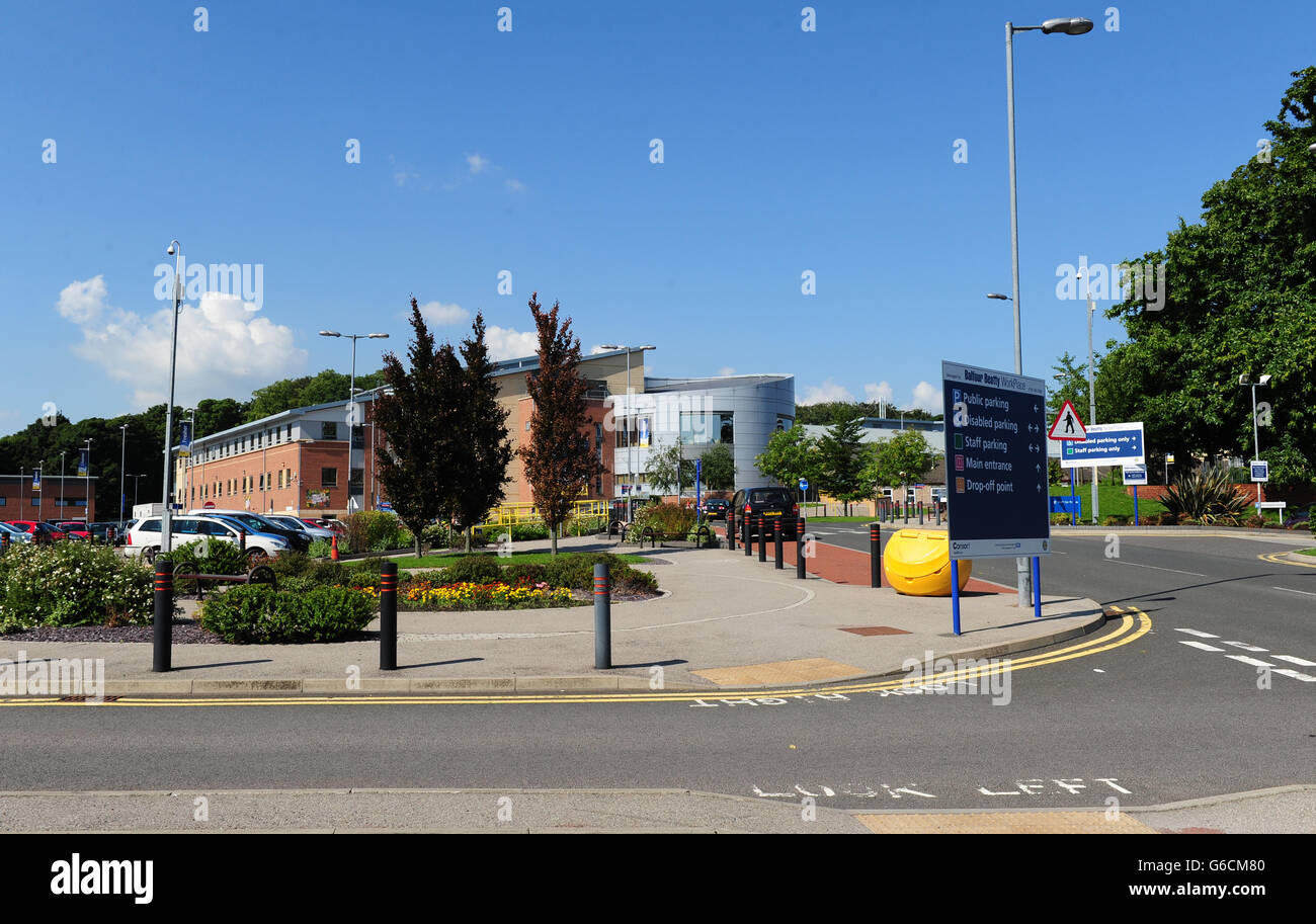 A general view showing the University Hospital of North Durham, County ...