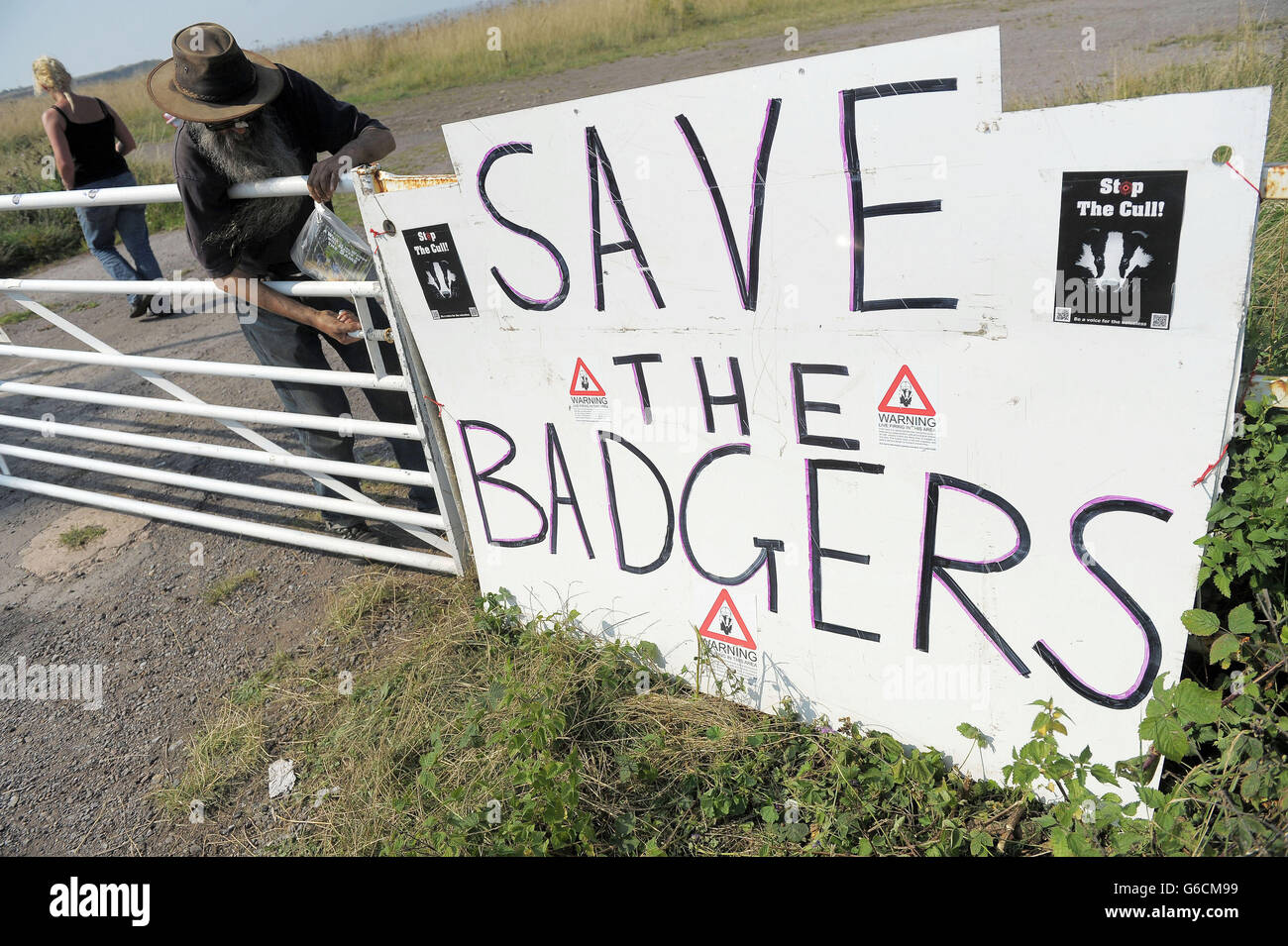 Badger cull protest Stock Photo - Alamy