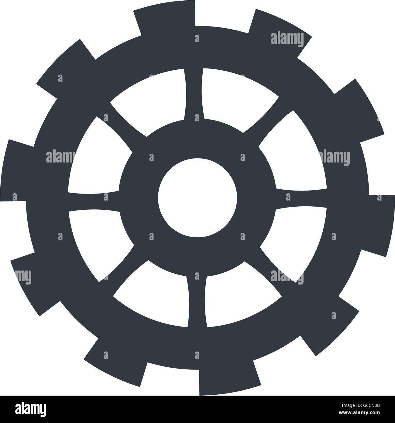 single gear icon Stock Vector Image & Art - Alamy