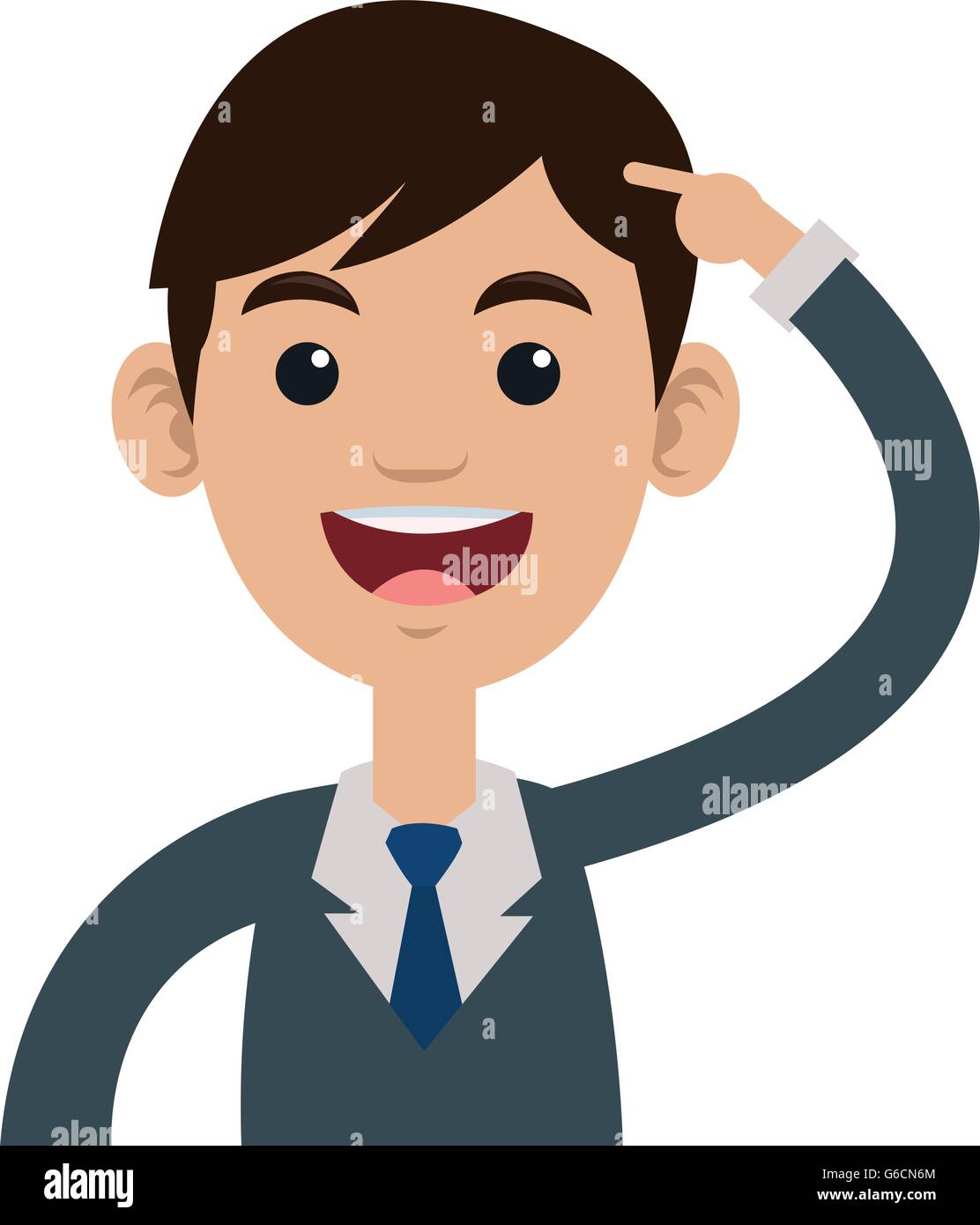 man pointing head icon Stock Vector Image & Art - Alamy