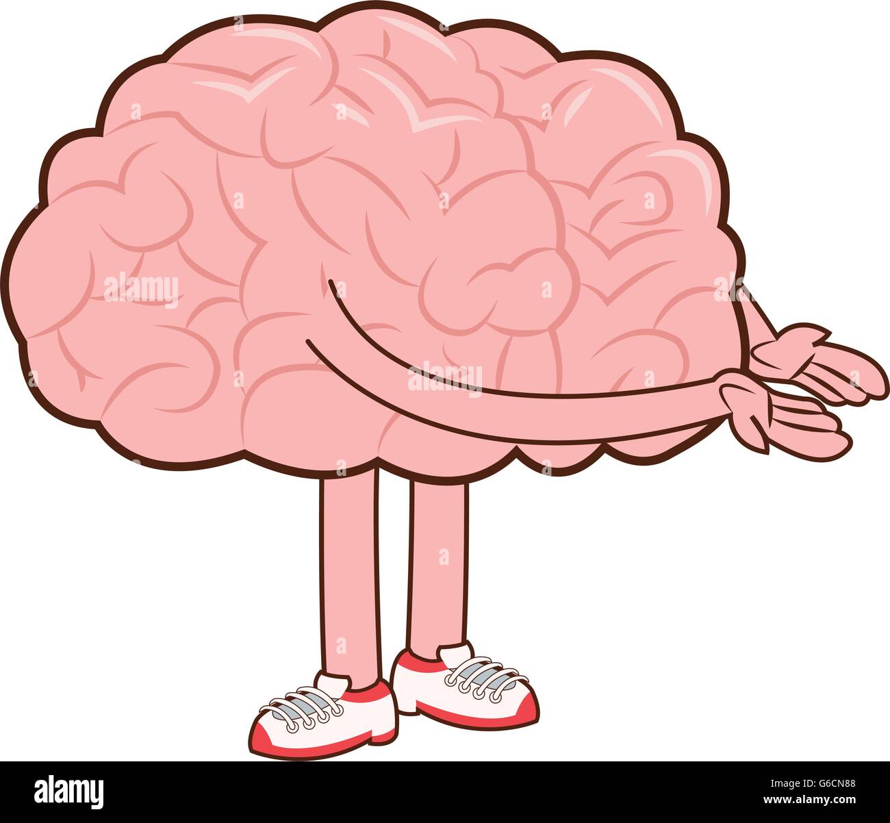 human brain with arms and legs icon Stock Vector Image & Art - Alamy