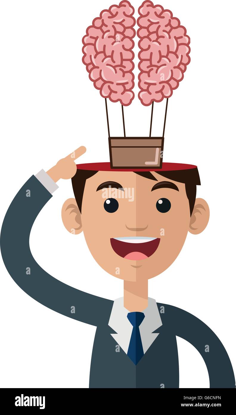 person open head flying brain icon Stock Vector Image & Art - Alamy