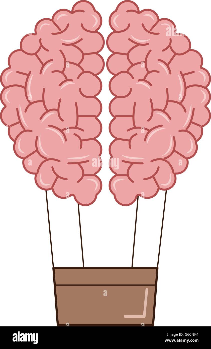 human brain hot air balloon icon Stock Vector Image & Art - Alamy