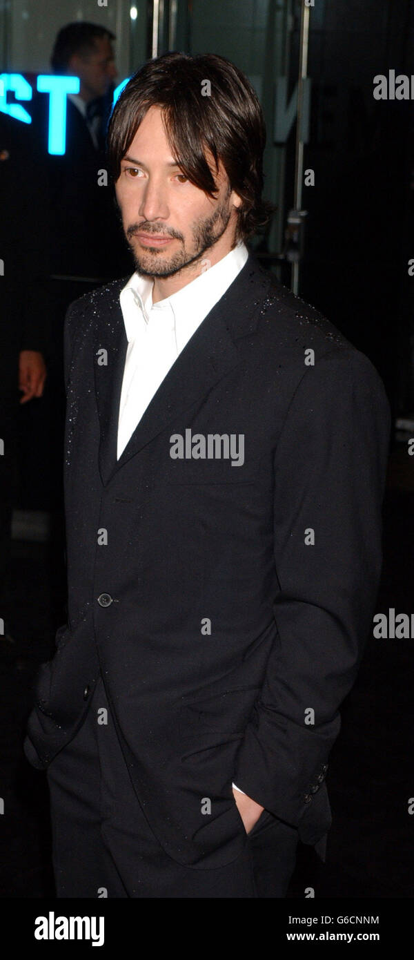 Keanu Reeves arriving for the UK premiere of The Matrix Reloaded at the ...
