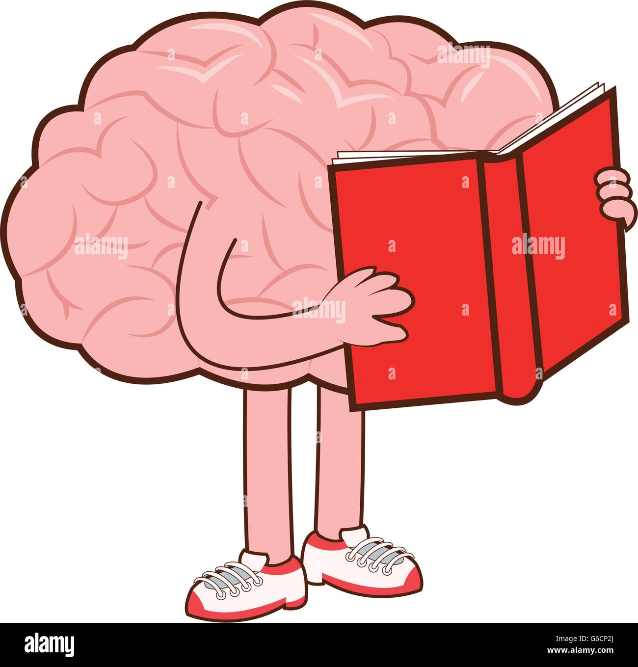 human brain with book icon Stock Vector Image & Art - Alamy