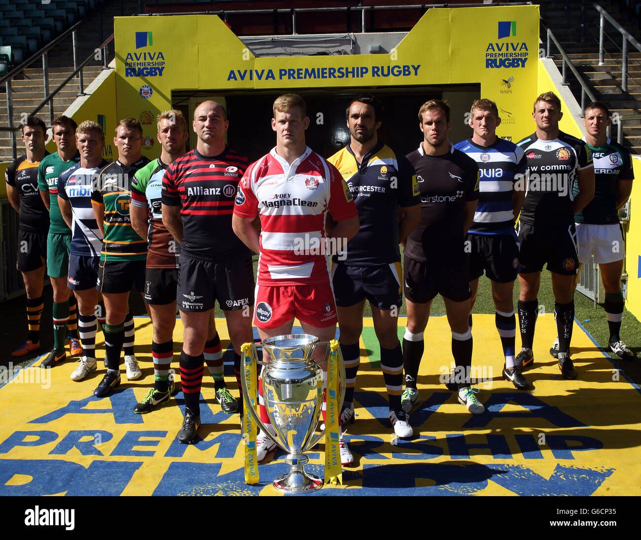 Rugby Union - Aviva Premiership Launch - Twickenham Stadium Stock Photo ...