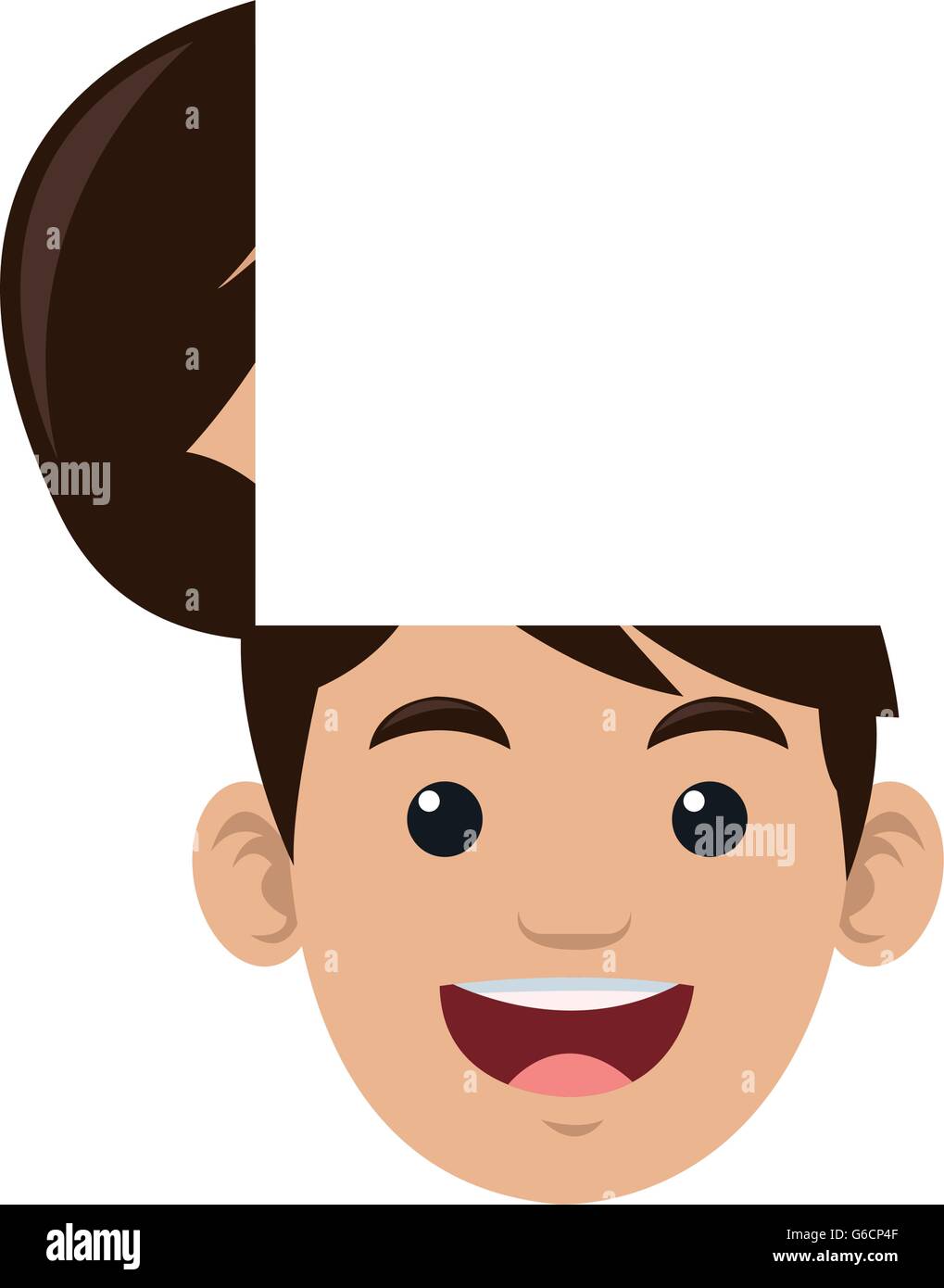 Open top head Stock Vector Images - Alamy