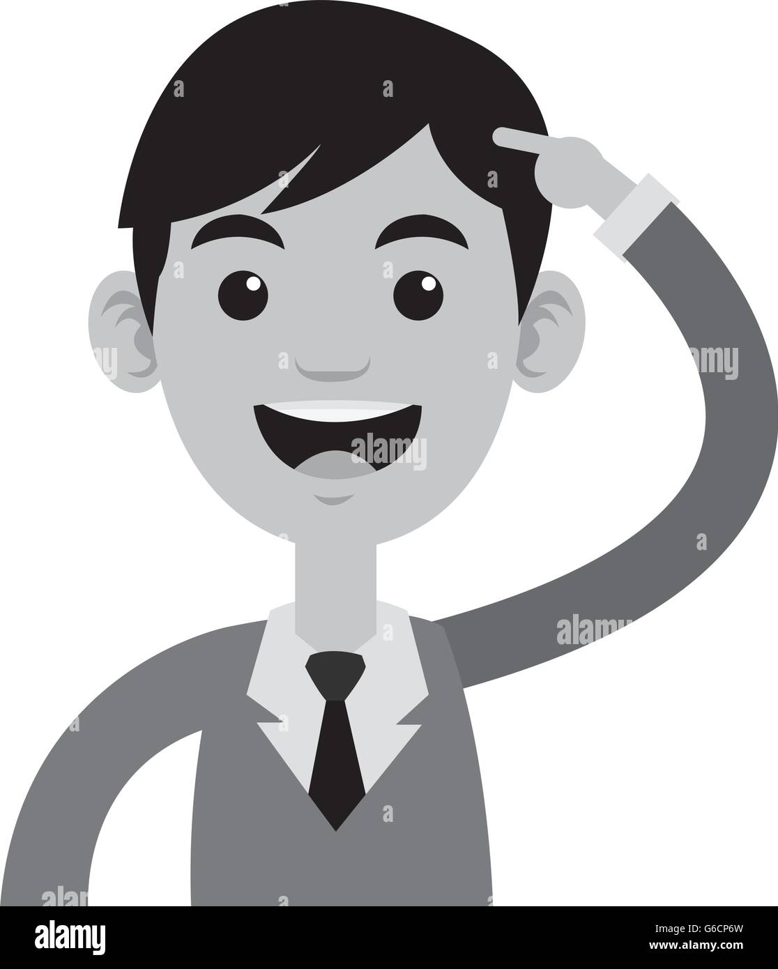 man pointing head icon Stock Vector Image & Art - Alamy
