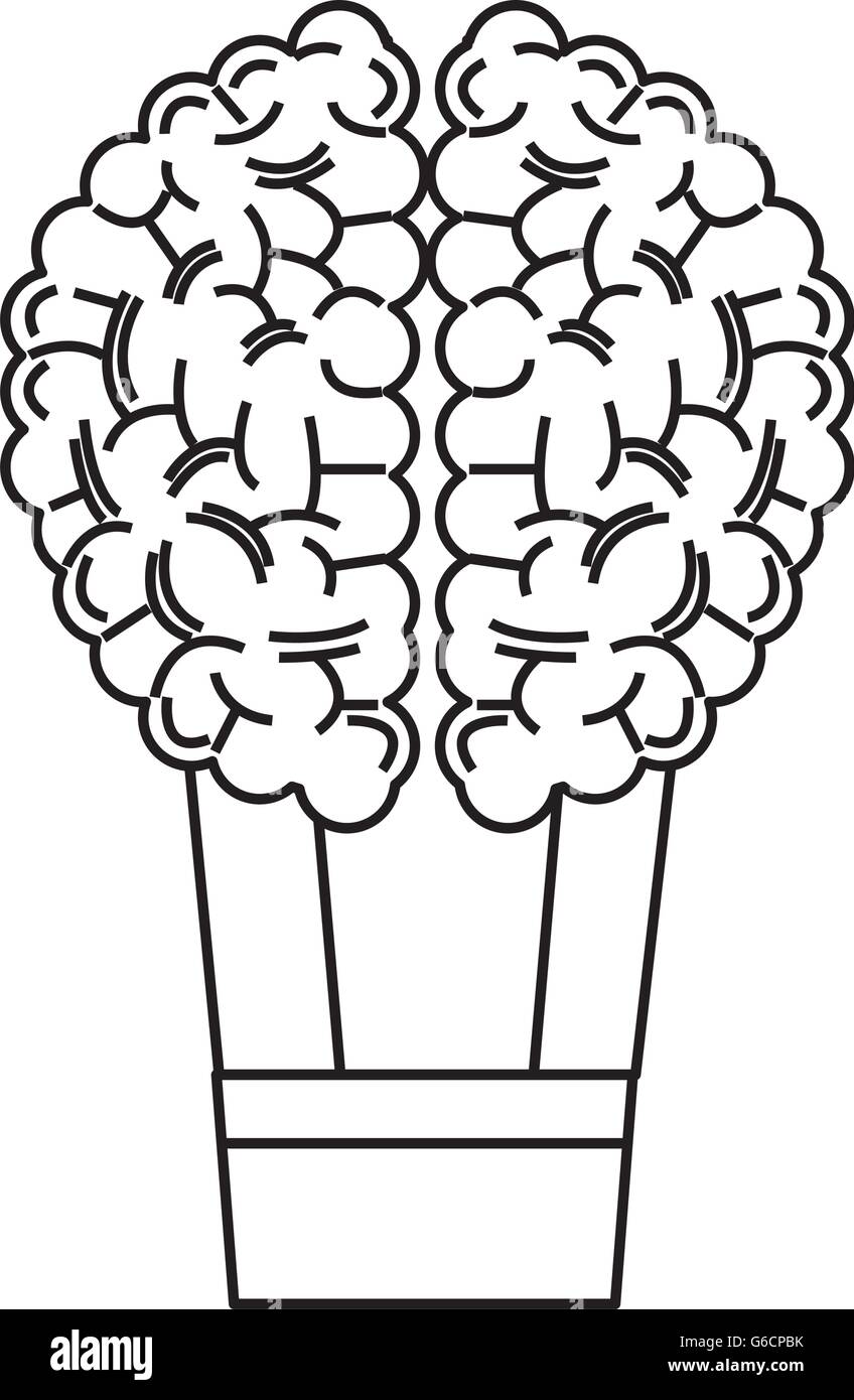 human brain hot air balloon icon Stock Vector Image & Art - Alamy