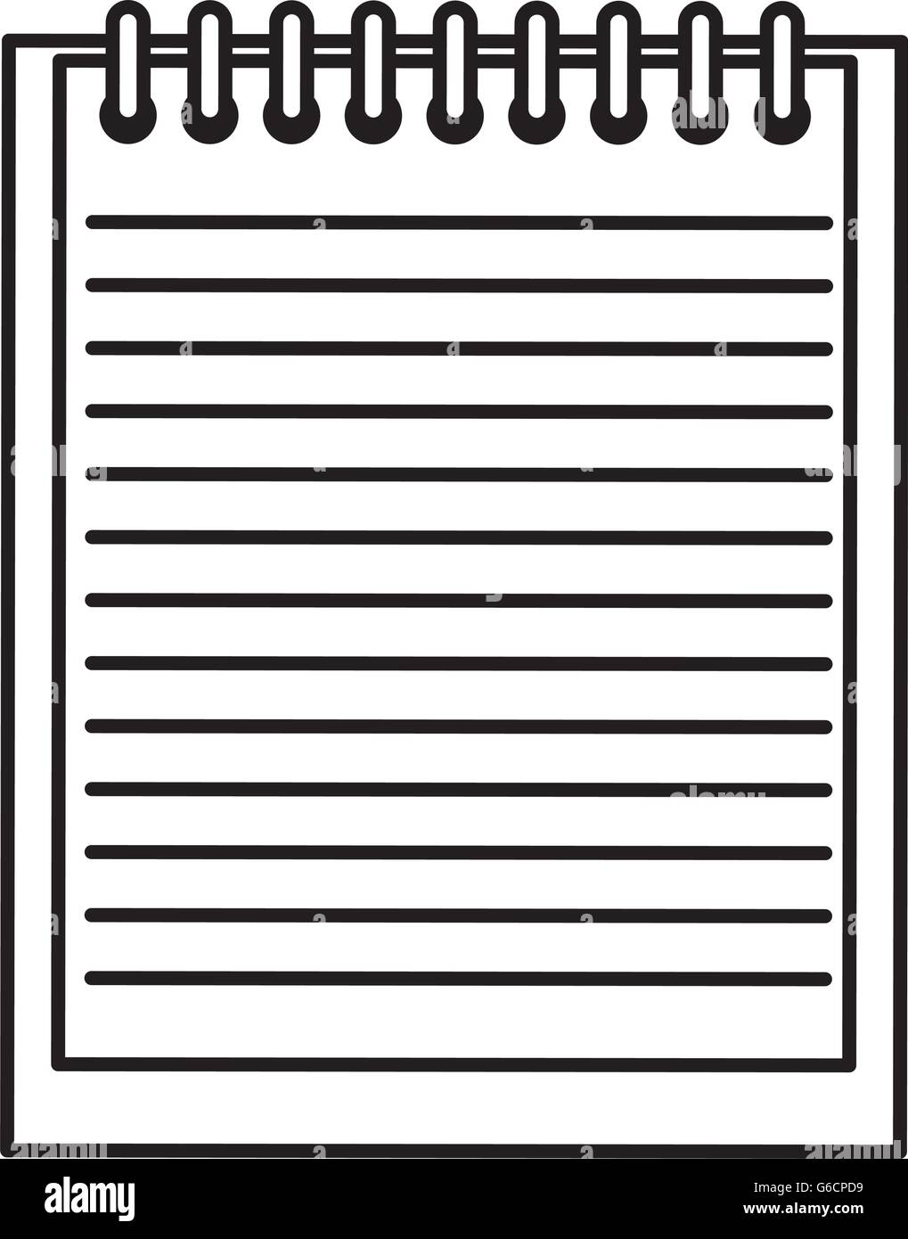 piece of paper icon. Notebook design. vector graphic Stock Vector Image ...