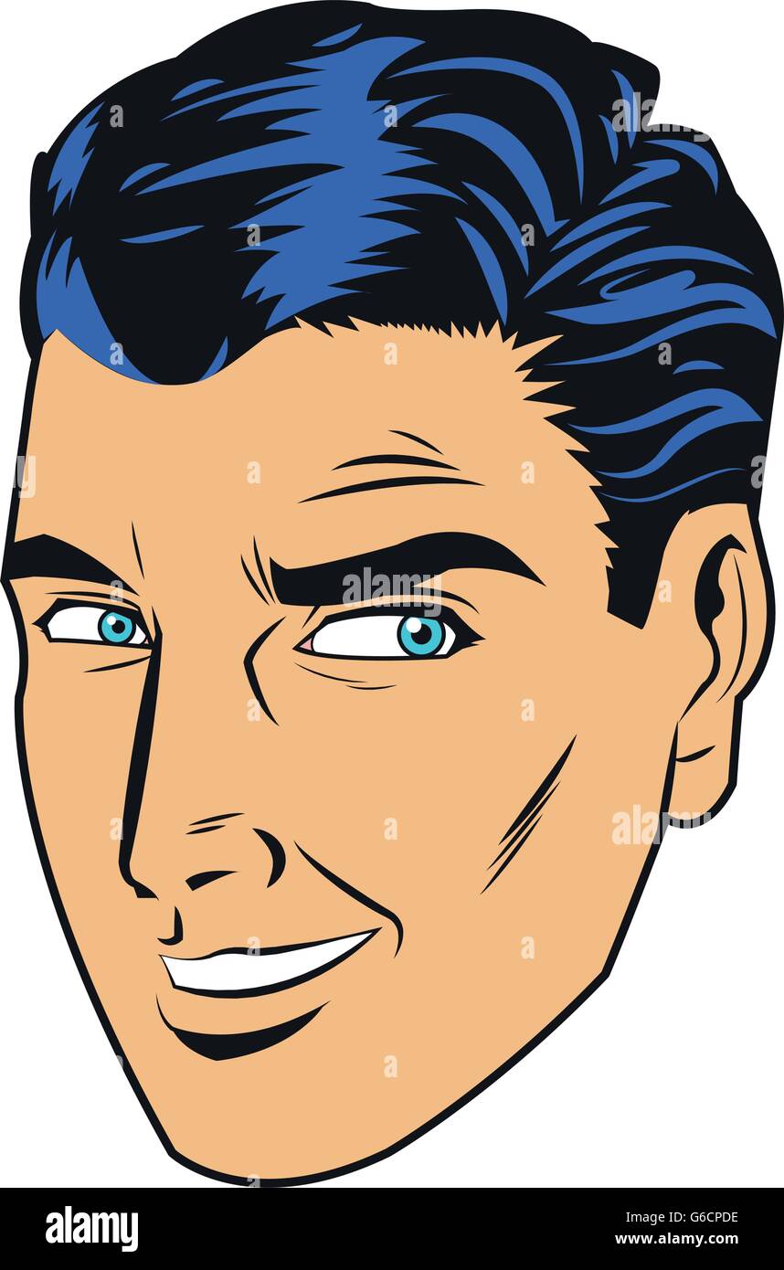 man smile side eye Stock Vector Image & Art - Alamy