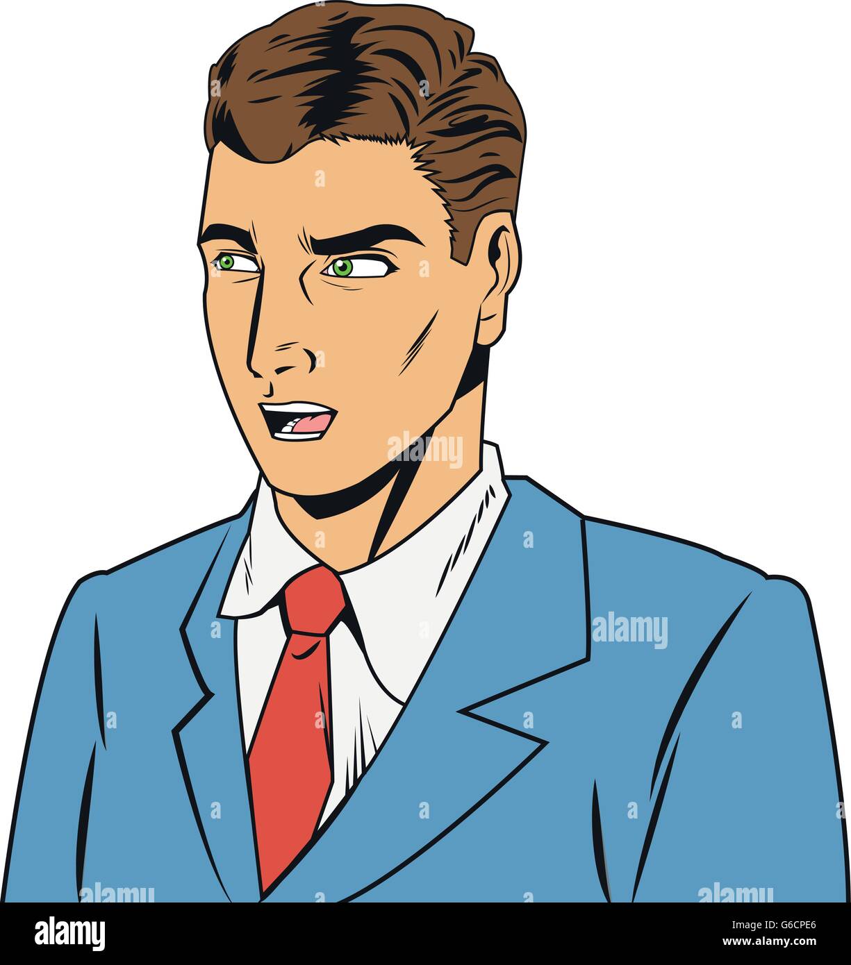 outraged man with jacket and tie Stock Vector Image & Art - Alamy