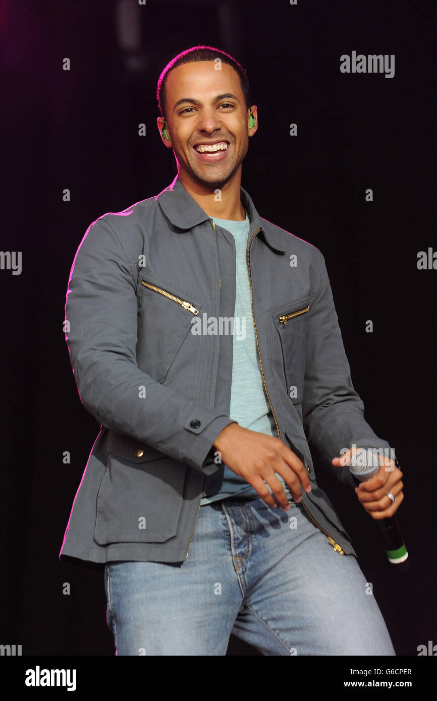 Marvin Humes of JLS performing during day one of the Fusion Festival at ...