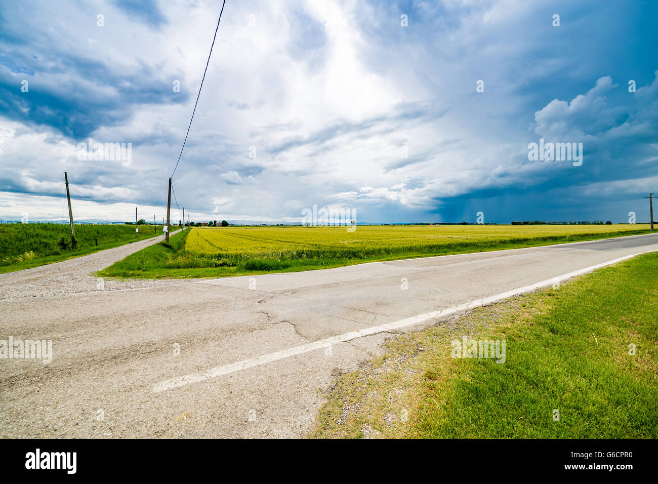 bucolic landscape of the countryside of Romagna in Italy Stock Photo ...