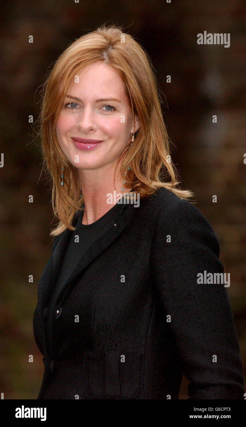 Celebrity tv presenter smiling black coat head shoulders trinny woodall ...
