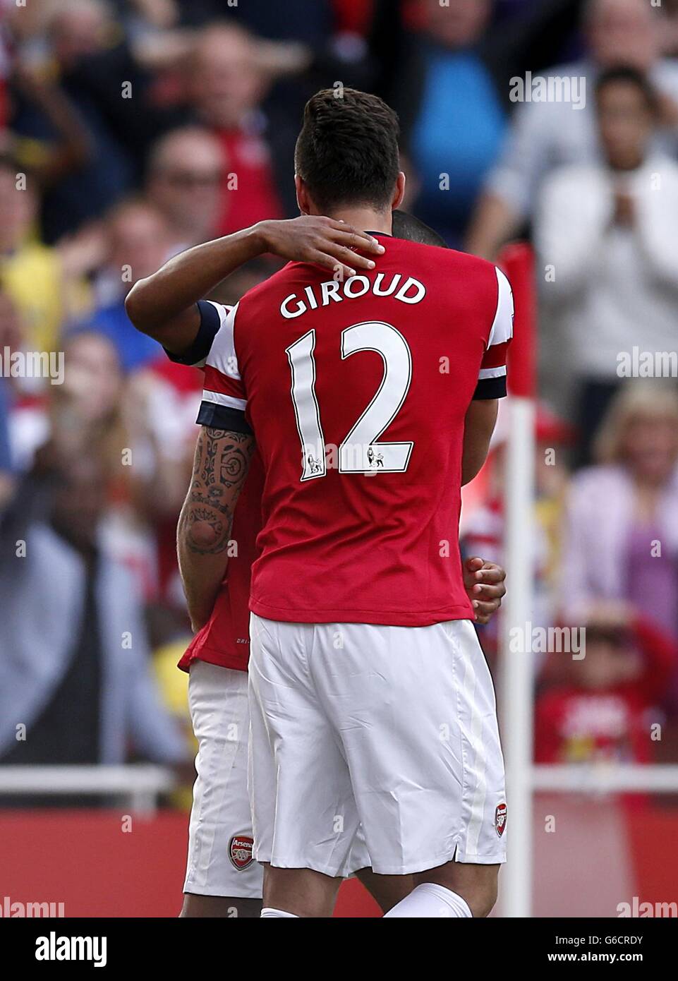 Arsenal's Olivier Giroud celebrates after scoring his team's opening ...