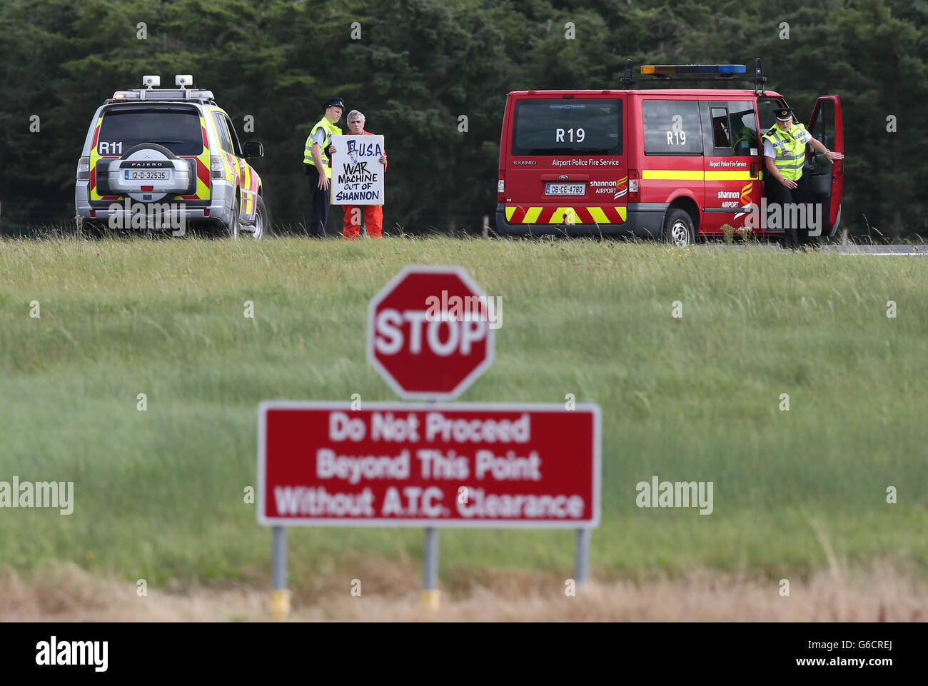 Shannon Peace activists Niall Farrell and Margaretta D'arcy are ...