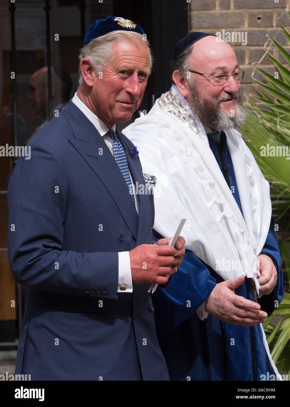 The Prince of Wales and the newly appointed Chief Rabbi Ephraim Mirvis ...