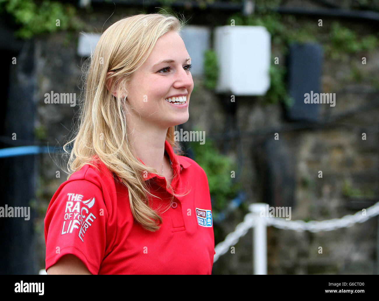 Lucie Carrington during the start of the Clipper Round the World Race ...