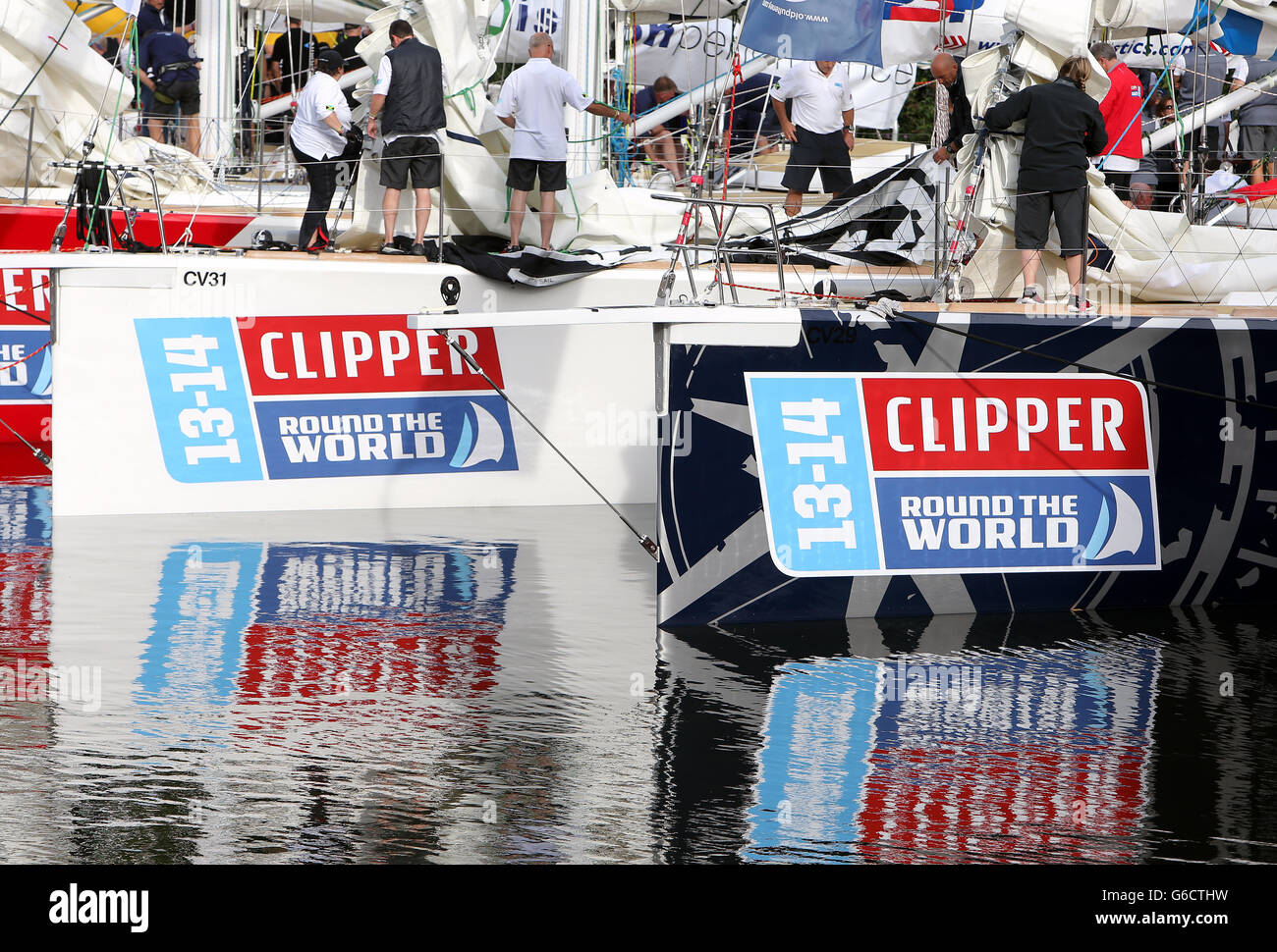 Sailing - Clipper Round the World Race - Start - London Stock Photo - Alamy